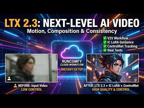 LTX 2.3 IC LoRA + ControlNet is INSANE for AI Video — Full Workflow & Results
