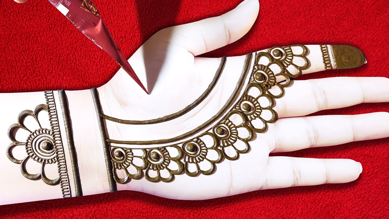 Beautiful Flower Mehndi Designs| Simple Easy Front Hand Mehndi ...