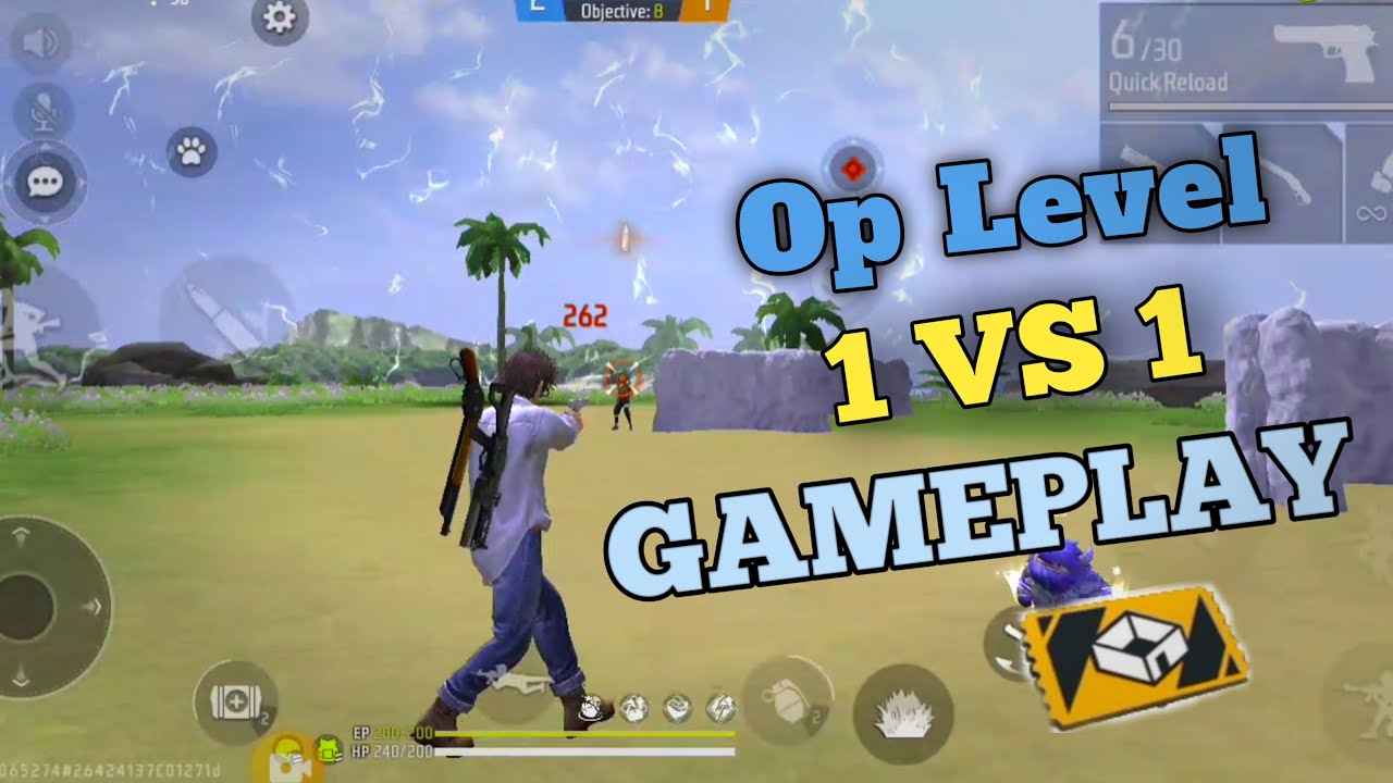 Op Level 1 VS 1! Garena Freefire Gameplay Free Fire Custom The Noob ...