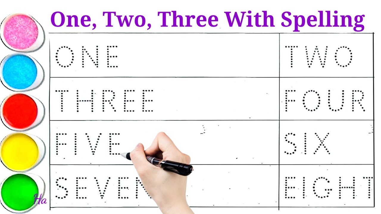 One, two, three | Lerning Counting 1 to 10 | 123 song | 123 with ...