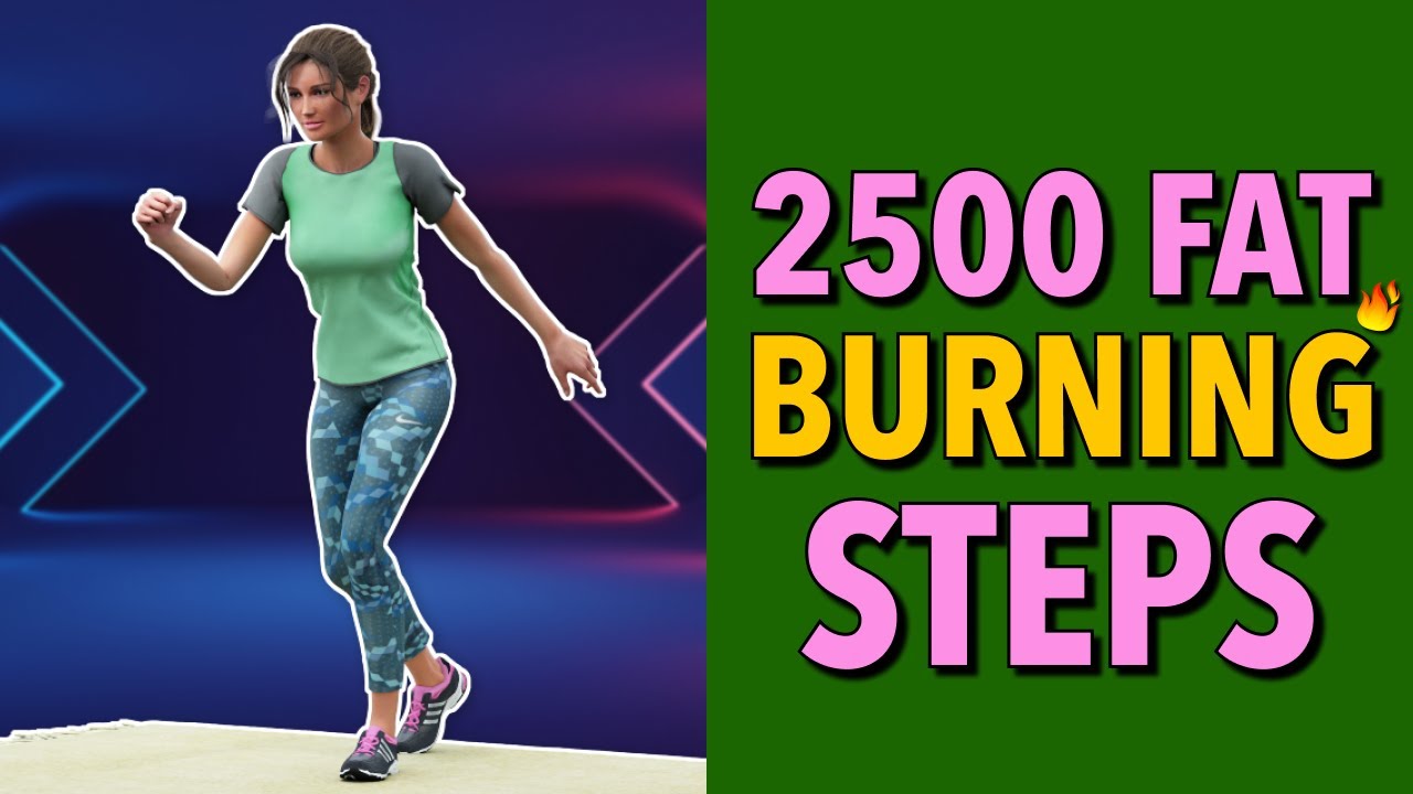 Fat Burning Walking Workout - 2500 Steps at Home - YouTube