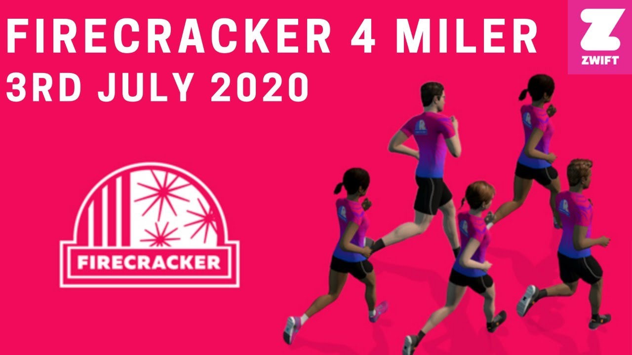 Zwift Run Live - Firecracker 4 Miler - YouTube
