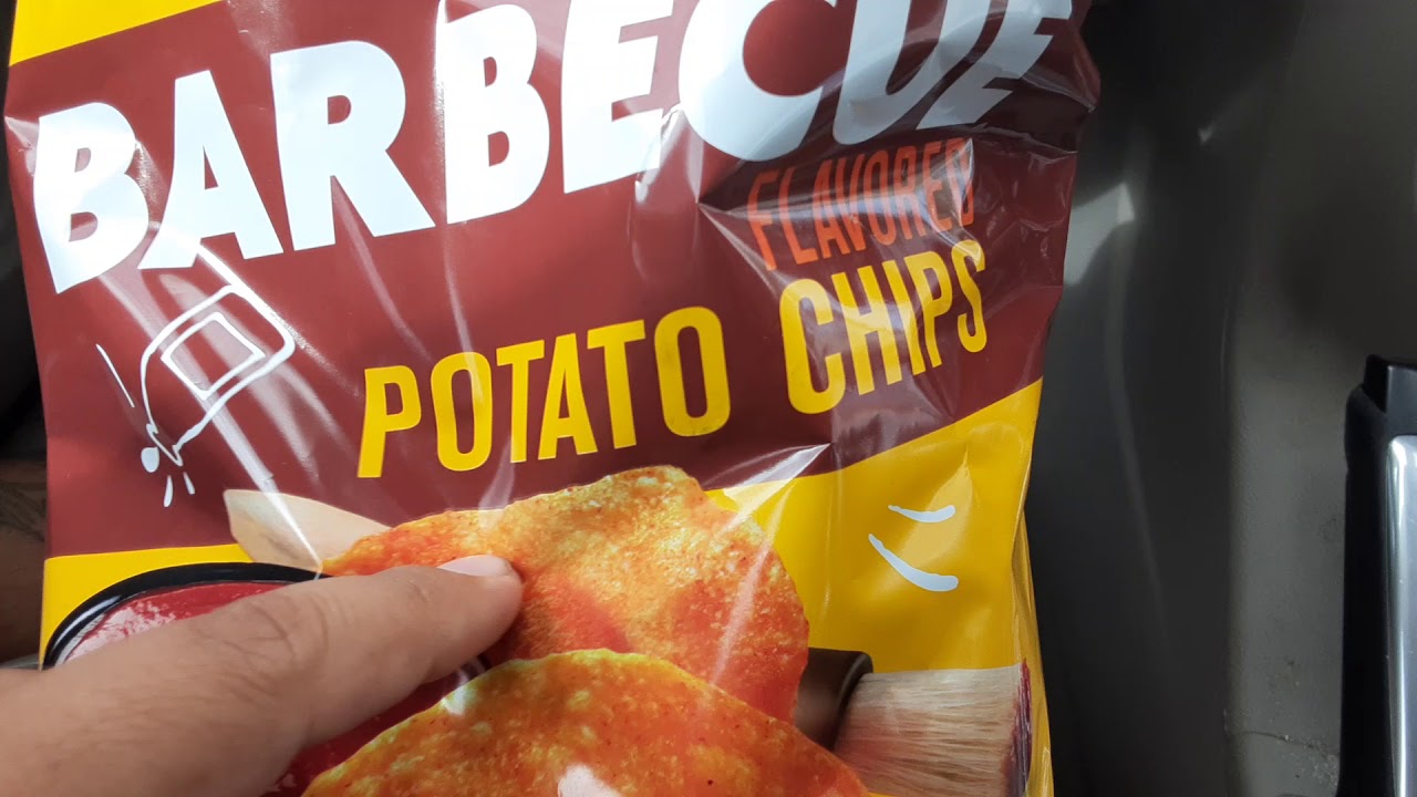Clancys bbq potatoes chips yummy num nums - YouTube