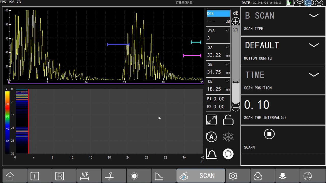 Solid NDT Ultrasonic flaw detector-PAD B scan - YouTube