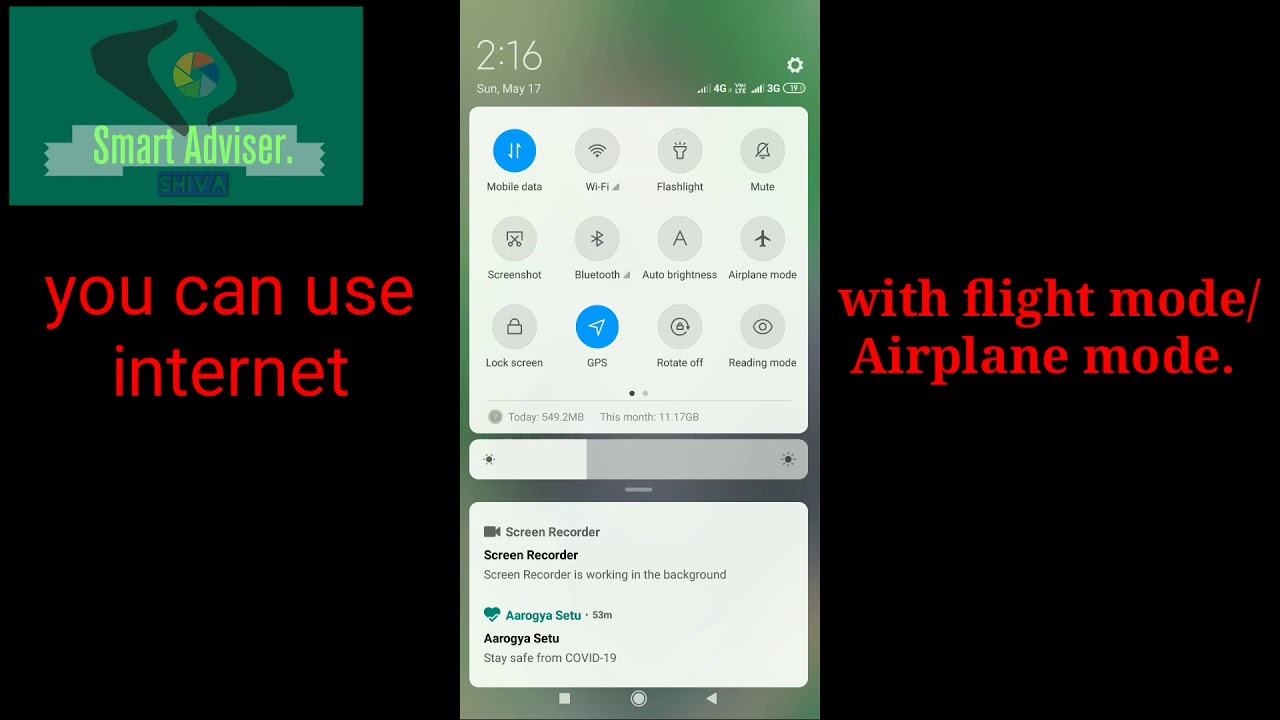 How to use Internet in mobile with flight mode/airplane mode. - YouTube