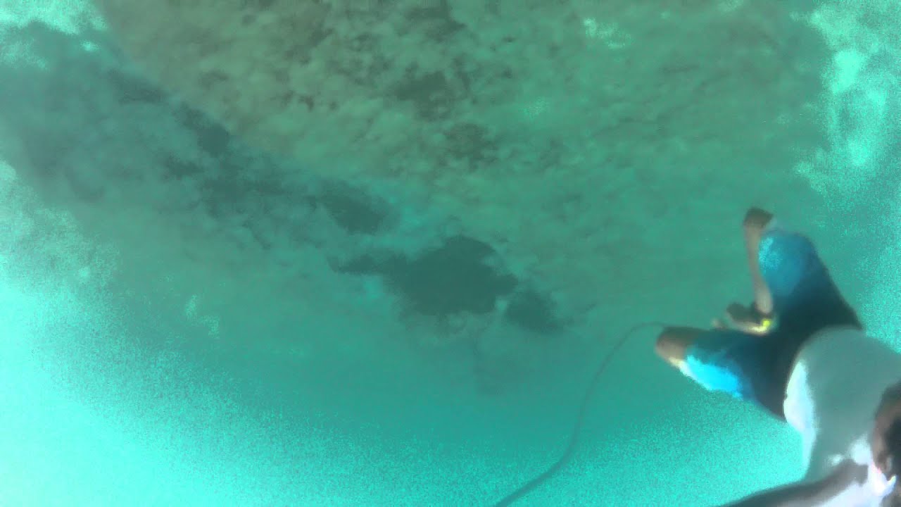 How close is the gas chambers' reef while surfing in hawaii? - YouTube