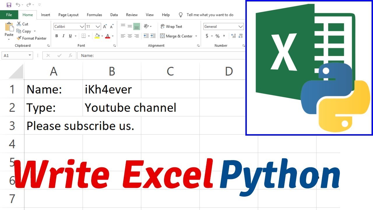 Python tutorial | Create and write on excel file in 2019 - YouTube