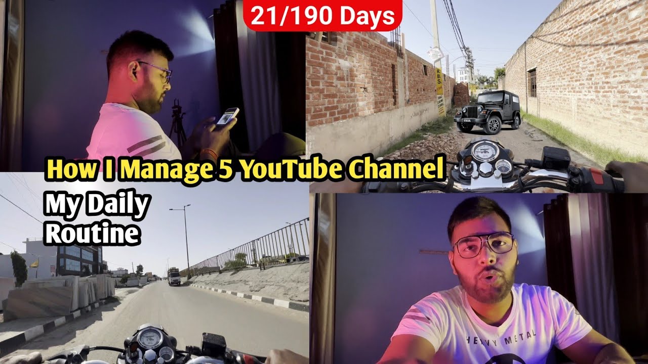 How I Manage 5 YouTube Channel | My Daily Routine 21/190 Days # ...