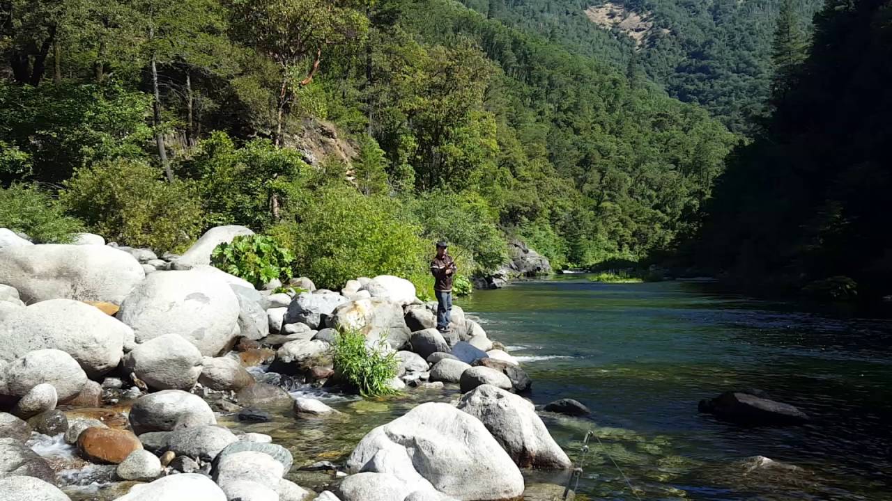 Fishing at Milsap bar camping area on the feather falls. - YouTube