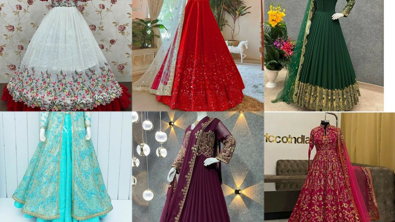 latest long frock design 2023||Georgette frock design - YouTube