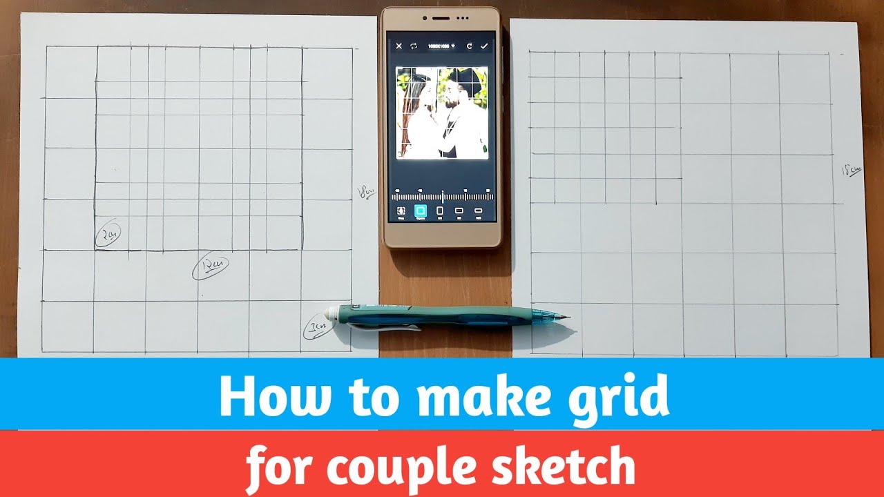 How to make grid for couple sketch | arjun sethi sketches - YouTube
