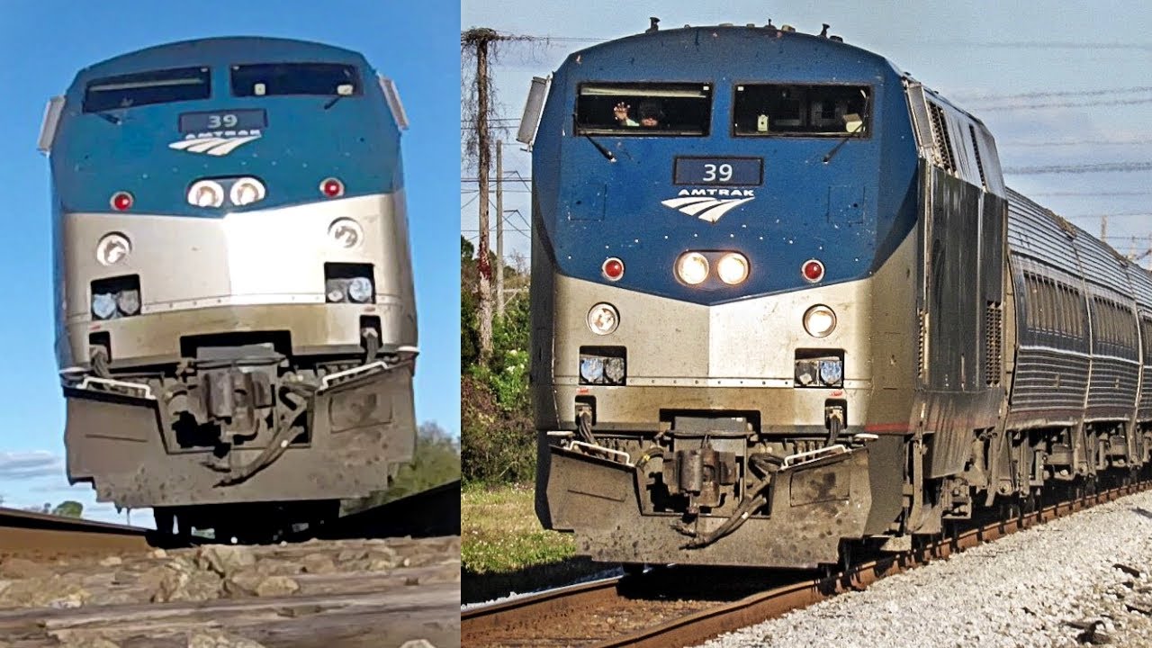 FAST Amtrak Silver Star Runs Over Camera! - YouTube