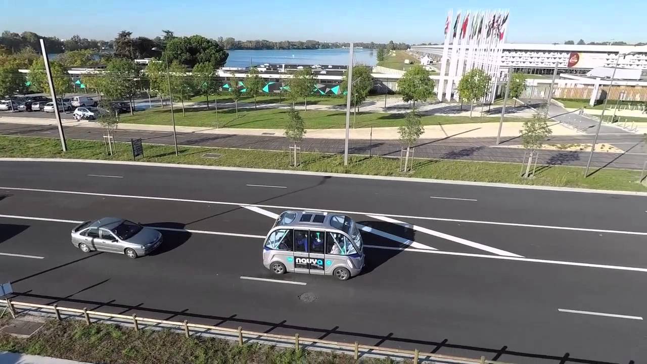 AUTONOM SHUTTLE - On public road at ITS World Congress 2015 (Recorded ...