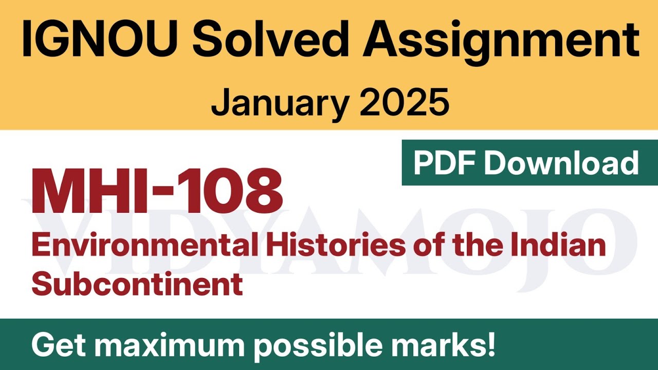 IGNOU MHI 108 Solved Assignment 2025 PDF Download | English Medium ...