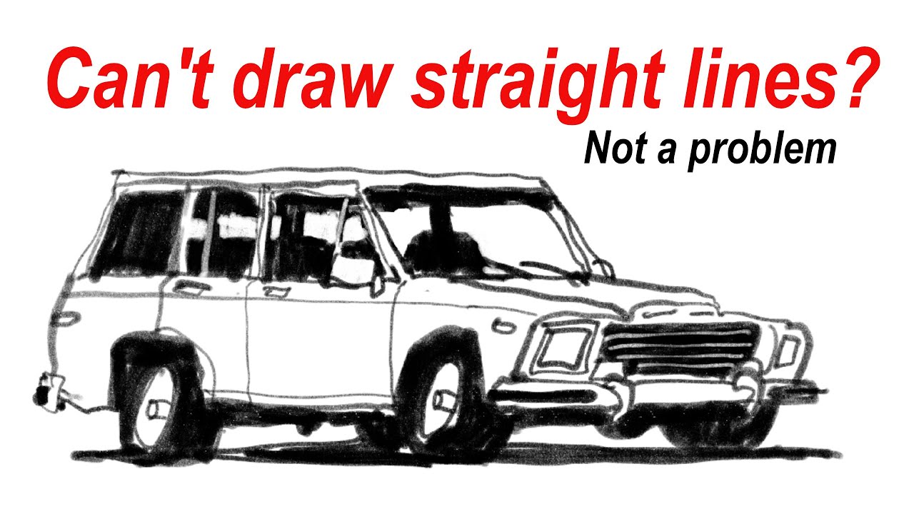 You don't have to draw perfectly straight lines - YouTube