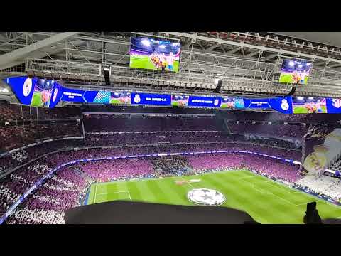 Real Madrid 2-1 Atlético TIFO + Champions League Anthem 4/3/25 - YouTube