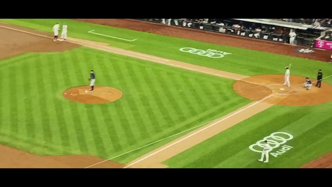 New York Yankees up-close - Aaron Judge hits a single, bottom 5th ...