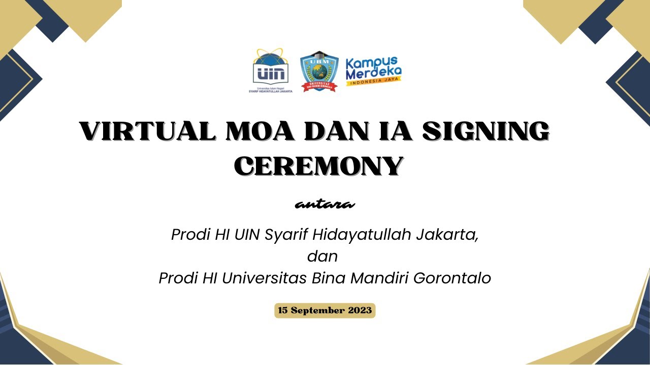 MoA Virtual Signing HI UIN Jakarta & HI UBM Gorontalo - YouTube