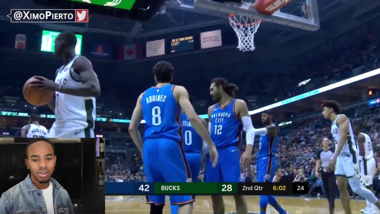 GIANNIS HEAD TO HEAD WITH MELO! BUCKS VS OKC Full Game Highlights - YouTube