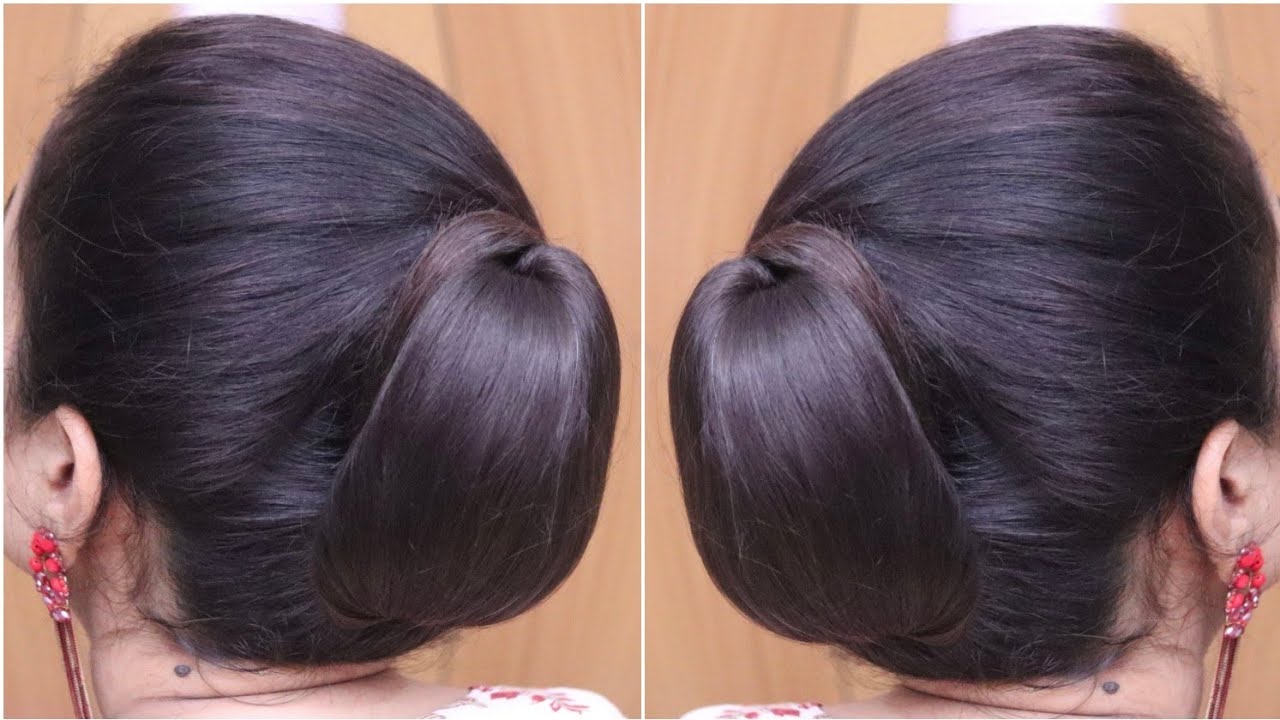Cute ! Clutcher Juda Hairstyle For Long Medium Hair | Simple Easy Juda ...
