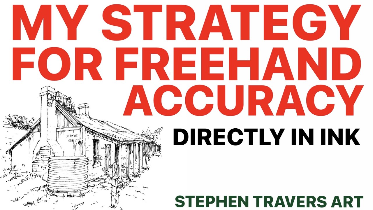 The Mystery Revealed! Accuracy Drawing Freehand in Ink ONLY! - YouTube