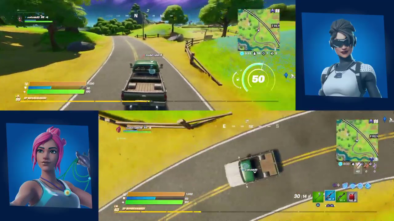 My first time in a car playing splitscreen - YouTube