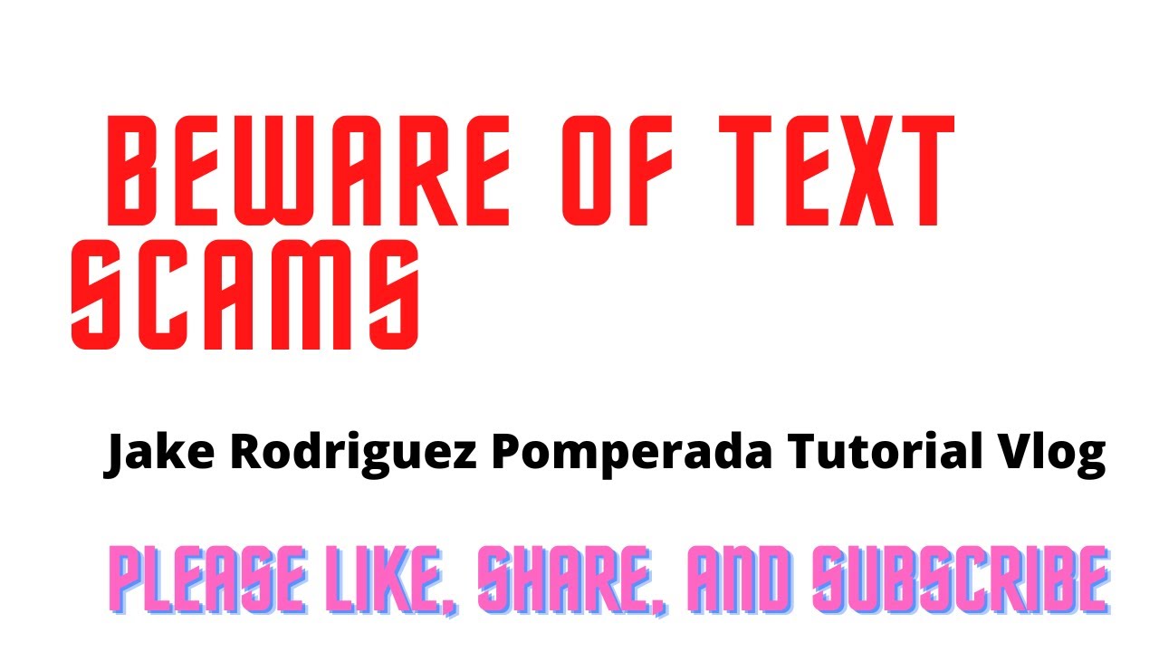 Beware of Text Scams - YouTube
