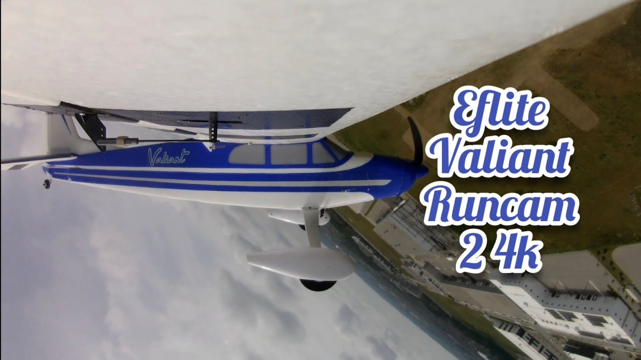 Eflite valiant runcam 2 4k on the wing - YouTube