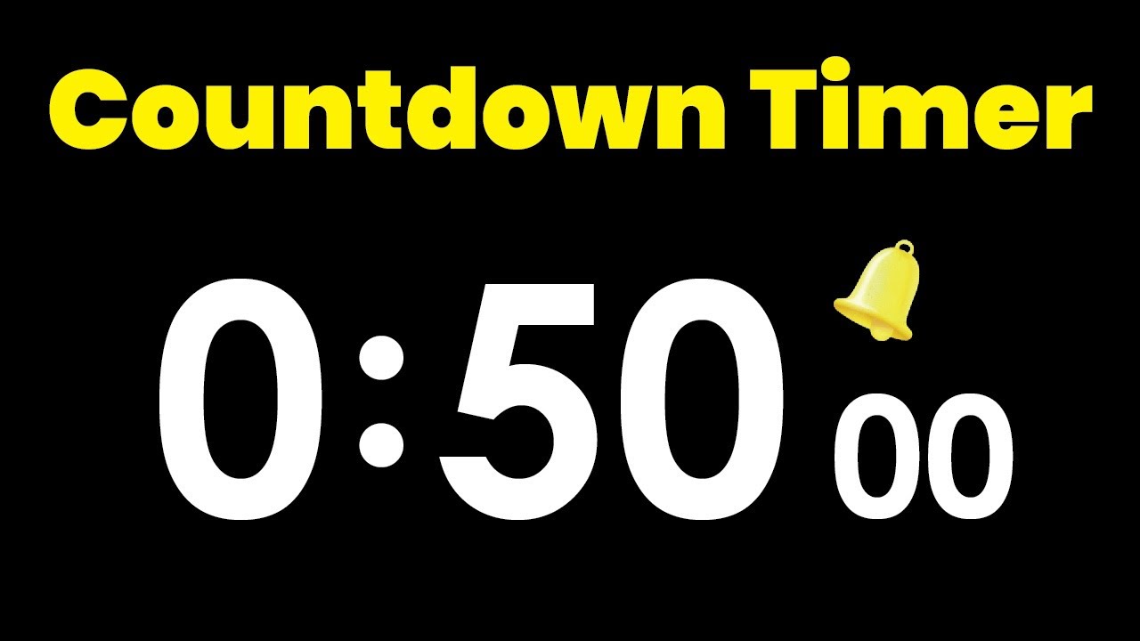 50 Minute Countdown Timer with Alarm #timerstore #50m #countdown - YouTube