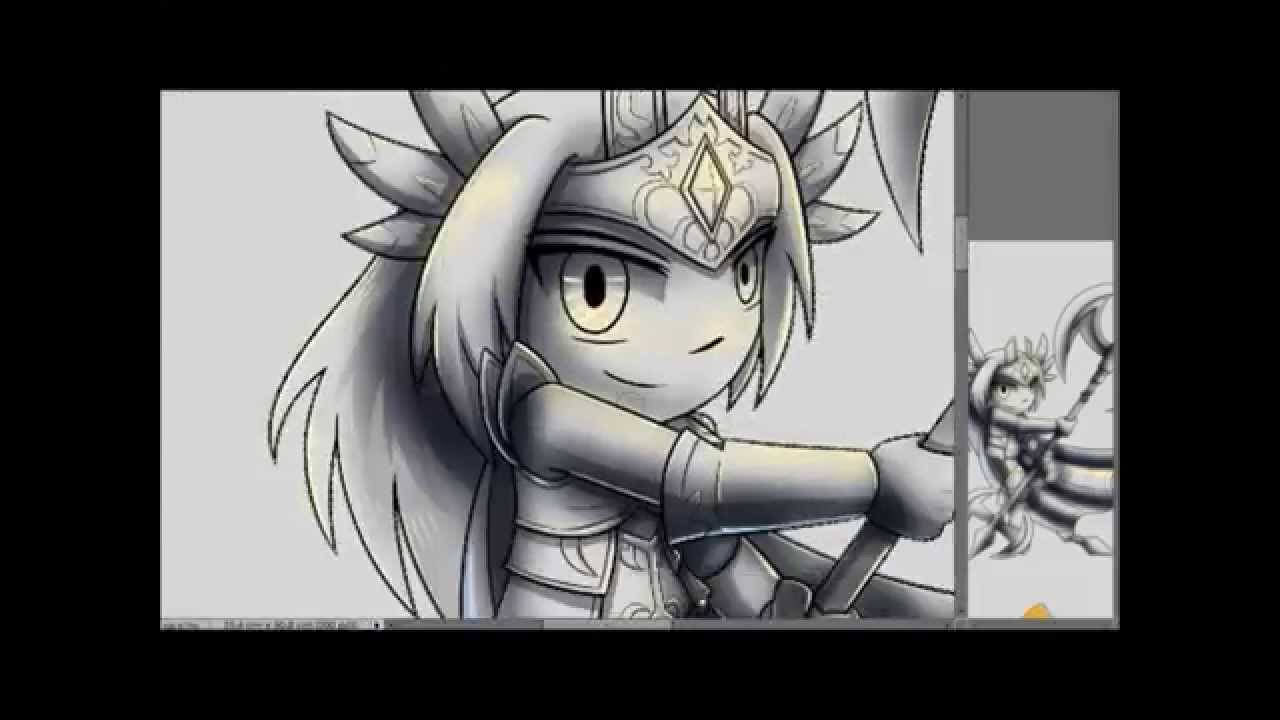 Brave Frontier: Chibi Amy and Heidt -time-lapse art- - YouTube