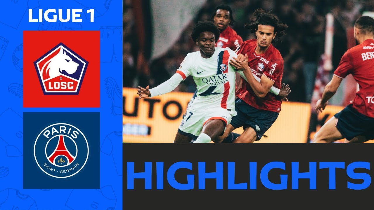 Lille - PSG | 1-1 | Highlights | Ligue 1 2025-26 | lille psg - YouTube