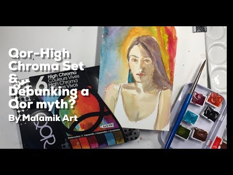 Qor-High Chroma Set/Swatches, Color Mixing Chart & Portrait - YouTube