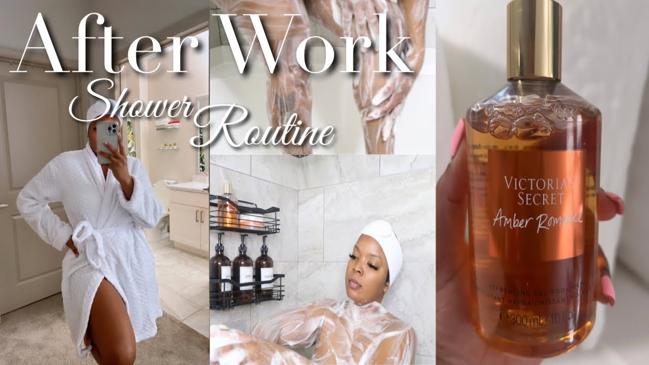 After work shower routine #showerroutine #realx - YouTube