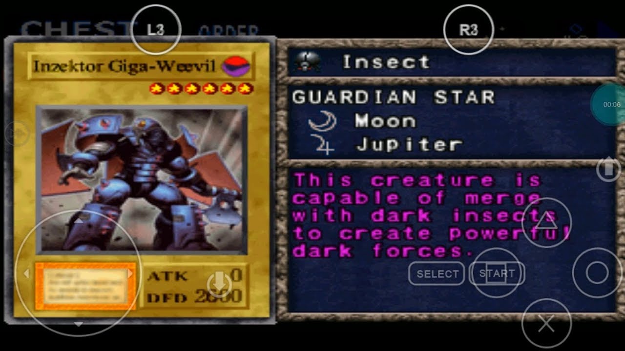 Yu-Gi-Oh Forbidden Memories 2 Ultimate - Inzektor Giga-Weevil - YouTube