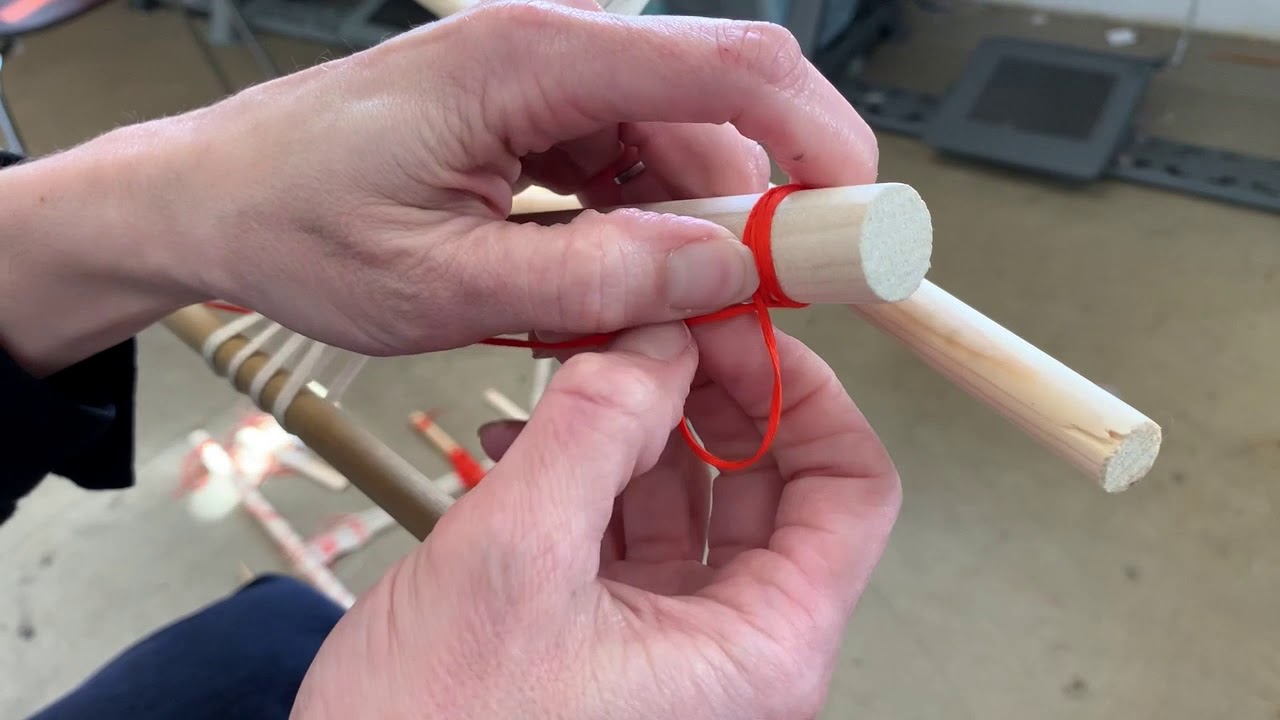 2. Backstrap Loom: Setting up part 1 - YouTube