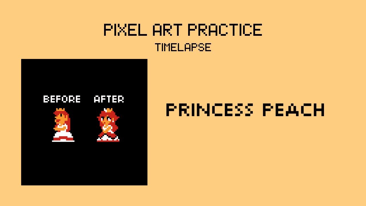 Princess Peach Redraw | Pixel Art Timelapse - YouTube