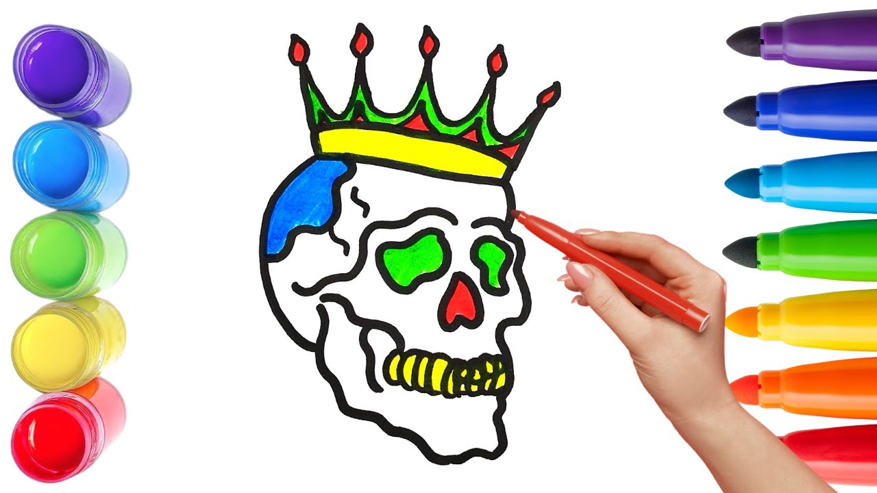 How To Draw cute HEAD Drawing, Painting & Coloring For Kids and ...