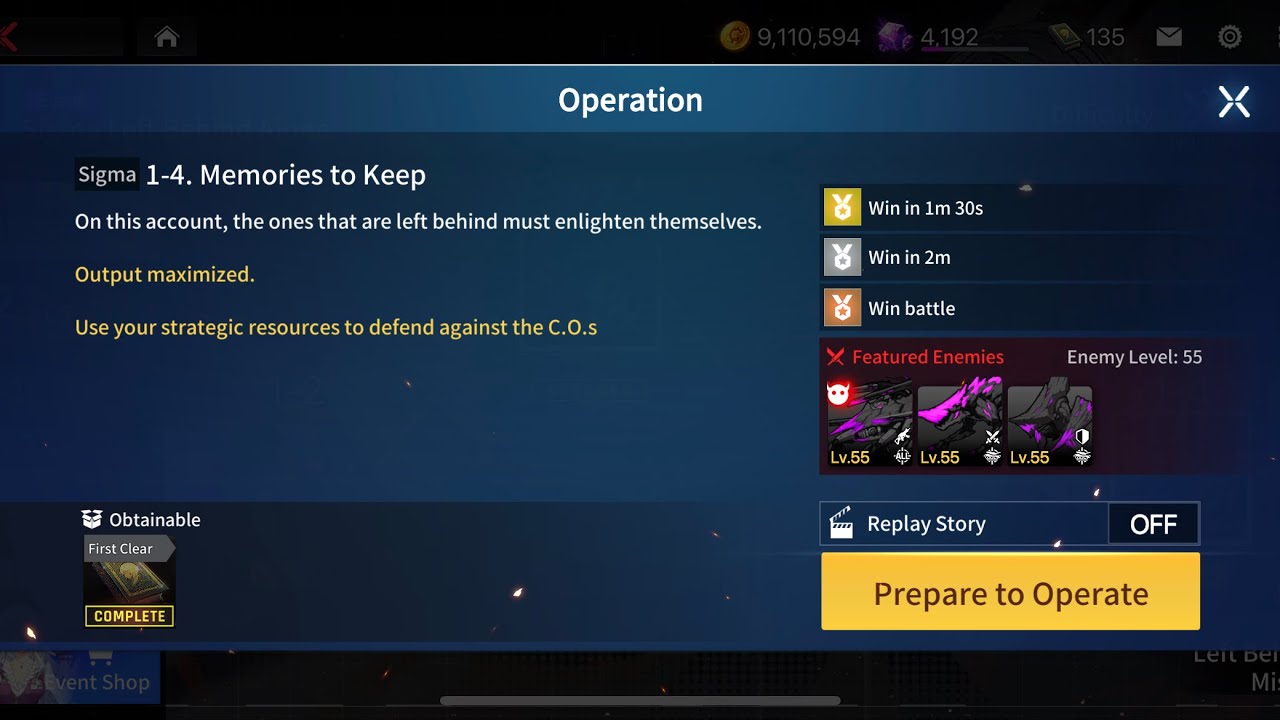 Counter Side: How to almost auto 1-4 in sigma event story. - YouTube