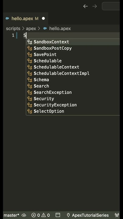 Hello World In Apex Salesforceapex Salesforceadmins Coding