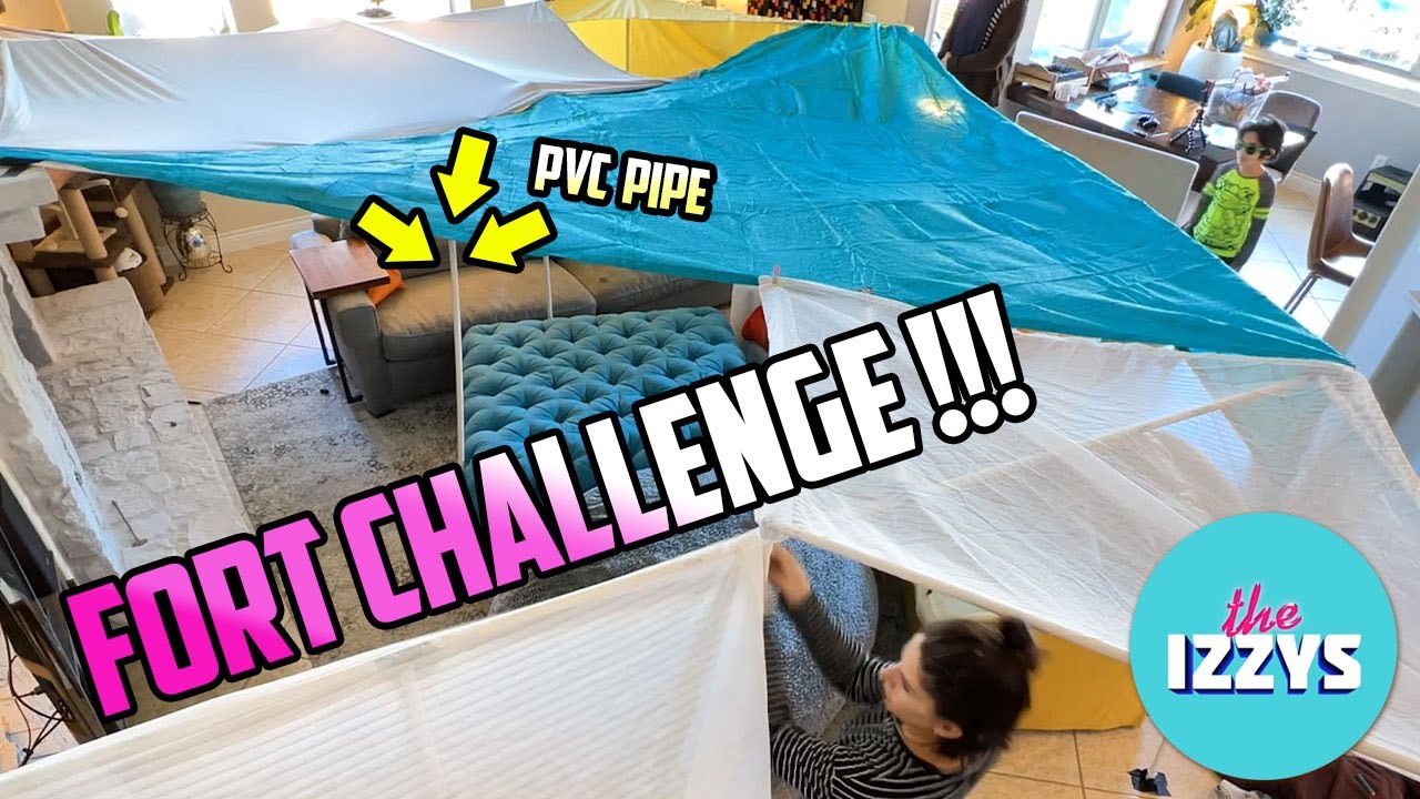 Living Room MEGA FORT CHALLENGE!!! - YouTube