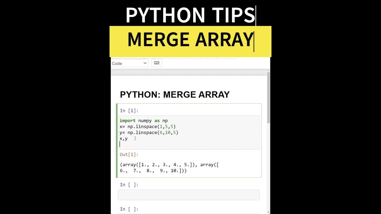 Python How To Merge Numpy Array Shorts Viral Coding Pythonforbeginners Pythontutorial