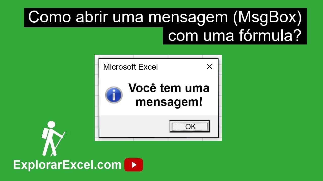 É possível abrir uma mensagem ( MsgBox ) com uma fórmula? - YouTube