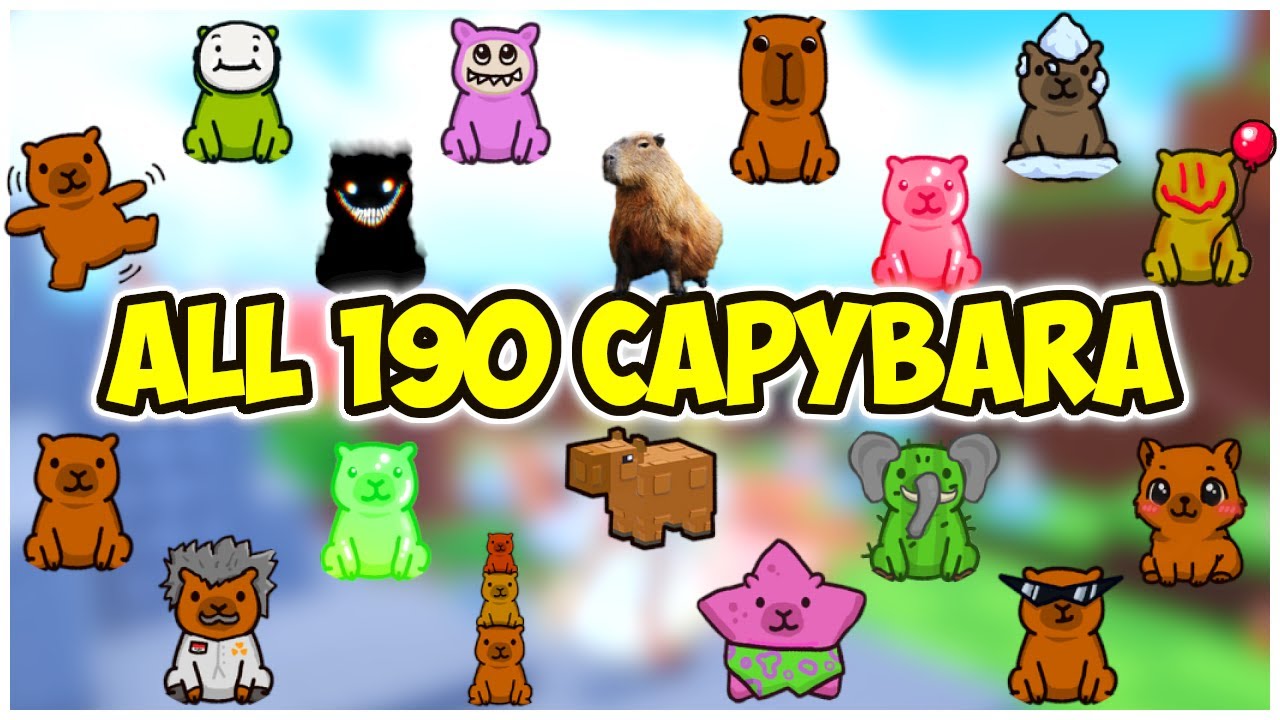 [ALL] How to get ALL 190 CAPYBARA in Find the Capybara | Roblox - YouTube