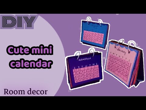 Room Decor Diy cute calander paper craft - YouTube