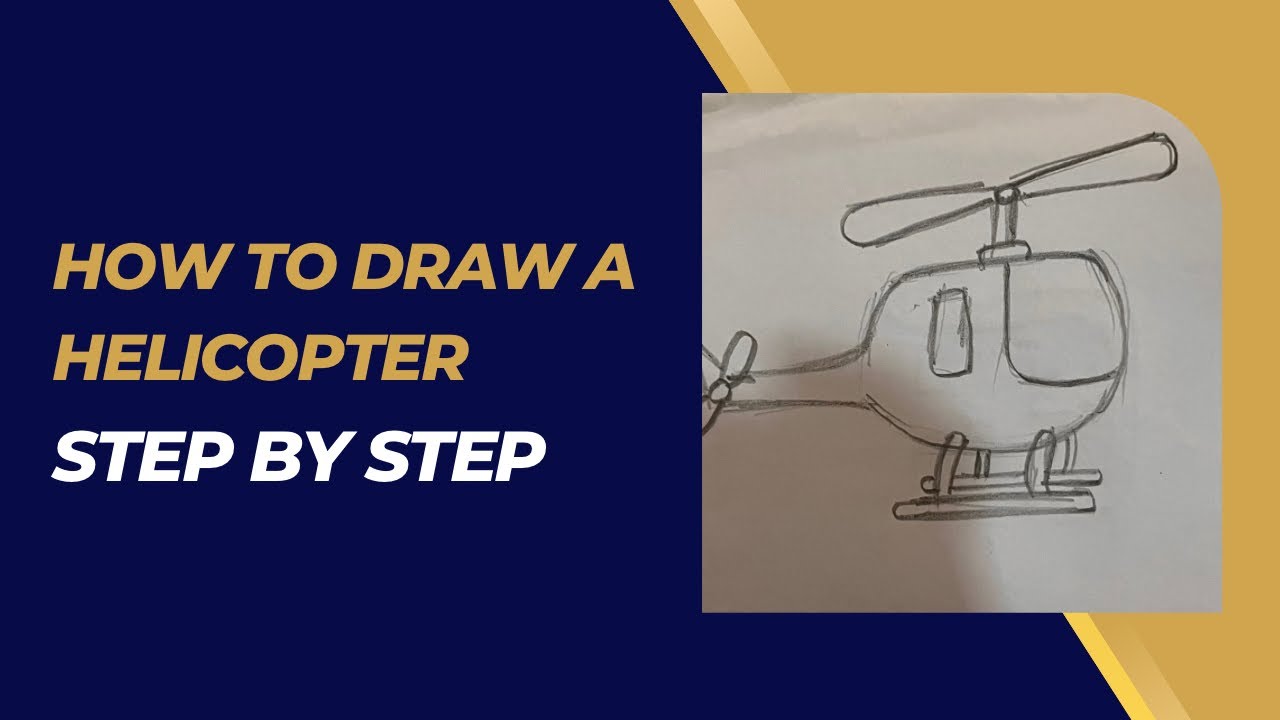 How to draw a HELICOPTER step by step / drawing helicopter easy - YouTube