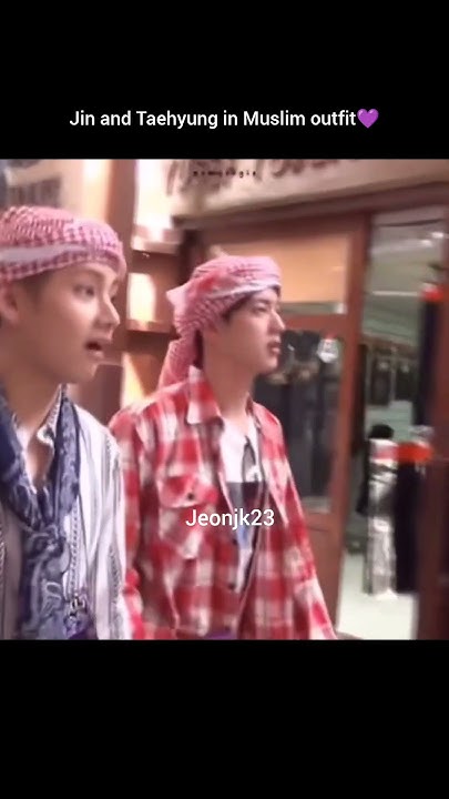 BTS Muslim outfit💜 #bts #taehyung #jin #btsarmy #shorts #viral #btsshorts #jungkook #jimin #rm ...