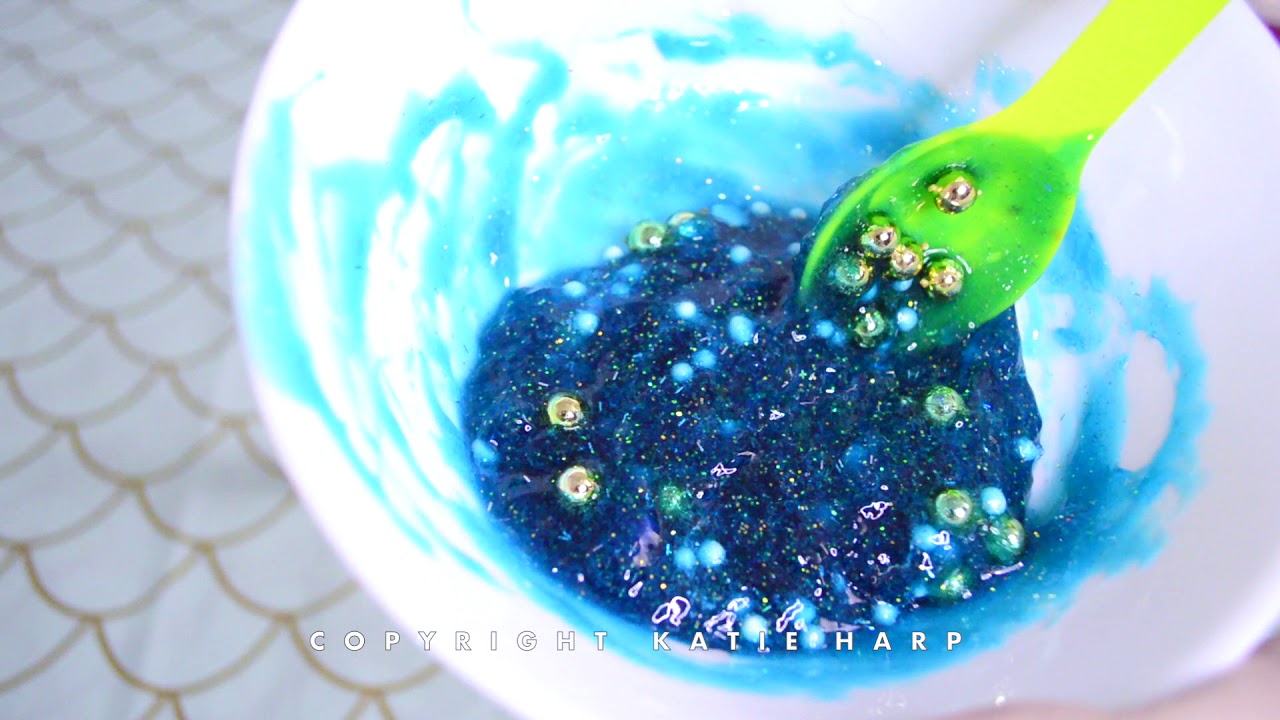 How to Make Mermaid Slime | DIY Mermaid Slime | Glitter Ocean Slime ...