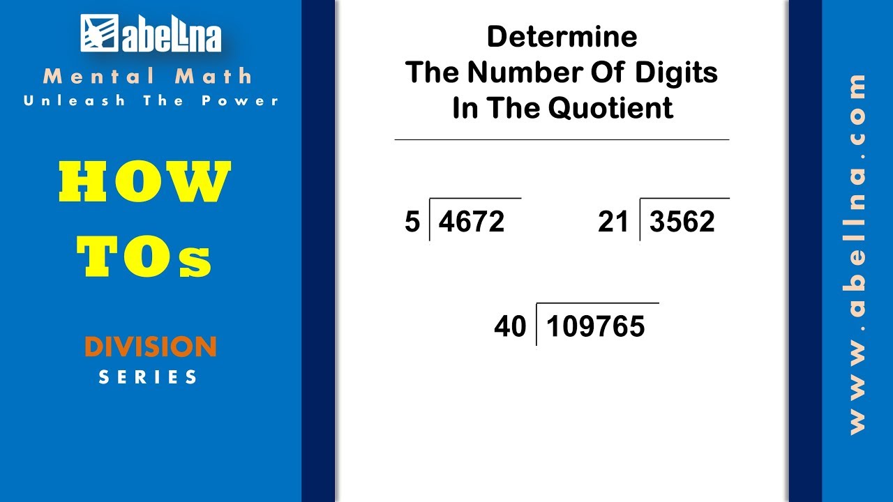 Mental Math: Find Number Of Digits In Quotient - YouTube