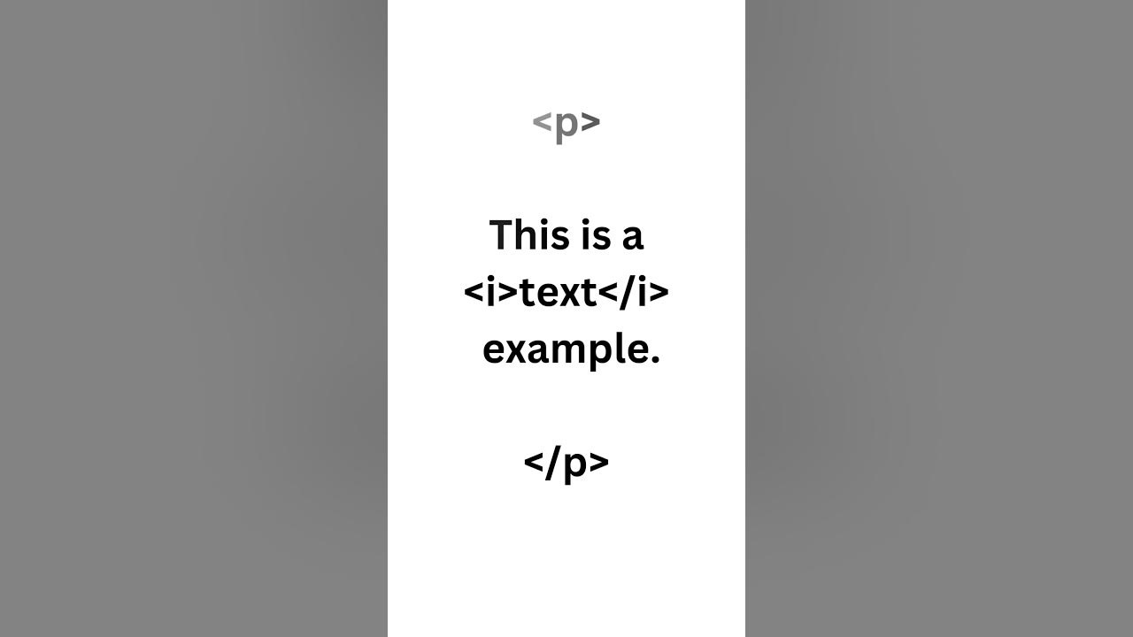 i tag | html | webdevelopment | theelitecode | #shorts - YouTube