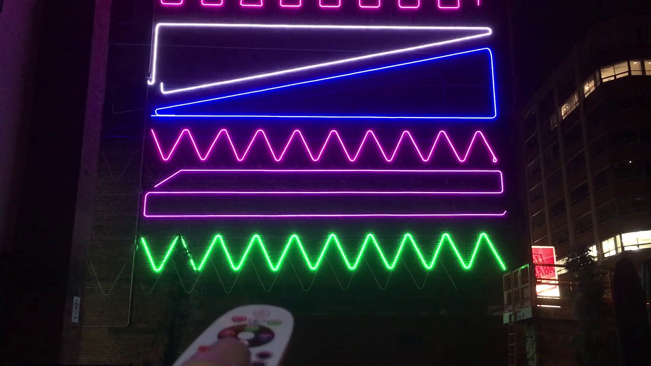 Interactive Neon Mural #4 / Montreal - YouTube